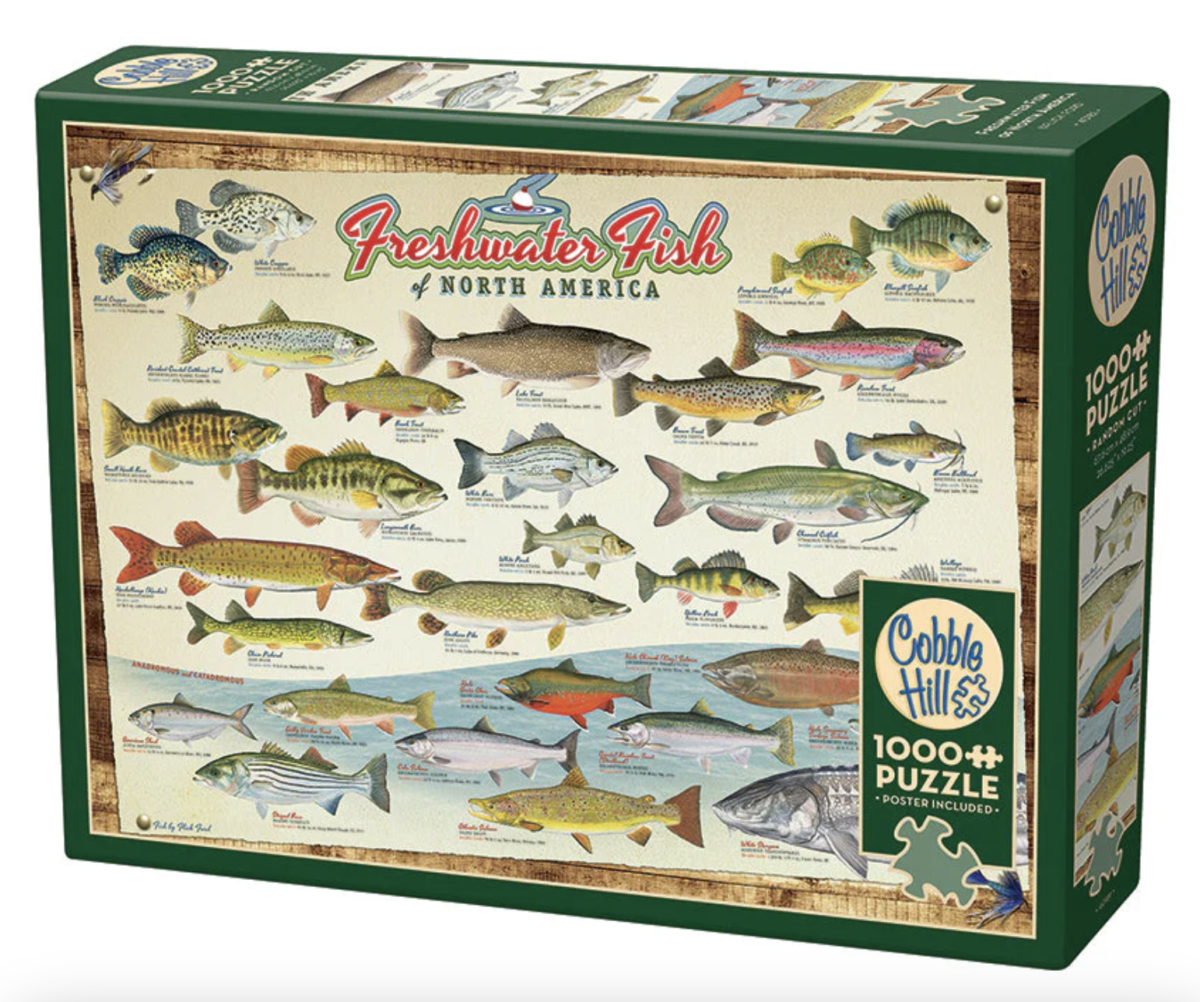 Freshwater Fish of North America 1000-Piece Puzzle - Scarborough Land Trust
